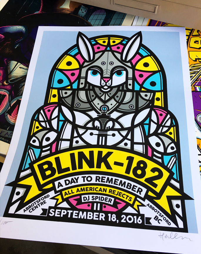 INSIDE THE ROCK POSTER FRAME BLOG: Don Pendleton's Blink-182 Abbotsford ...