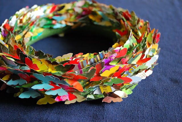 In the Little Yellow House: Paper Butterfly Wreath