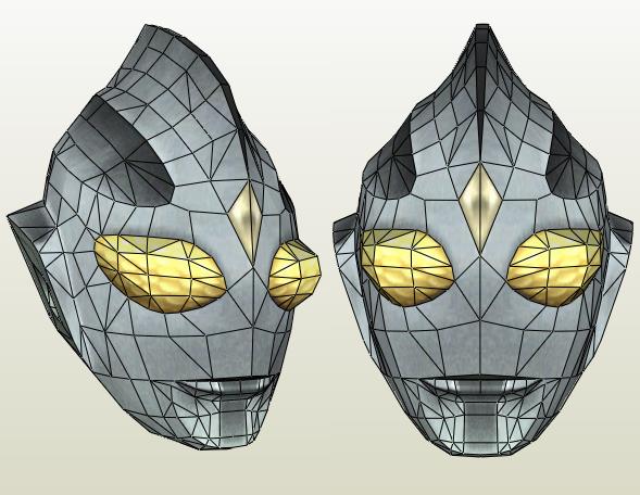 Papermau Ultraman Tiga Mask Paper Model By Gankutsu O Taku | My XXX Hot ...