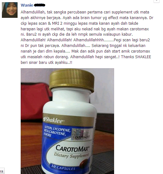 7 Kebaikan Carotomax Shaklee Yang Wajib Diketahui Ramai