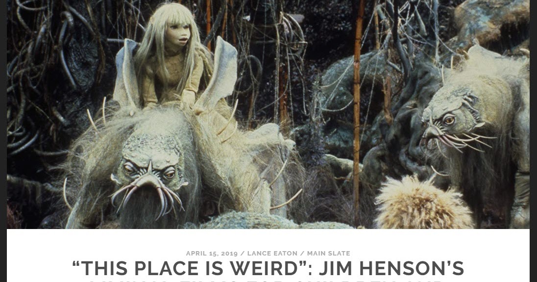 Latest Film Essay: PUPPETS!!!