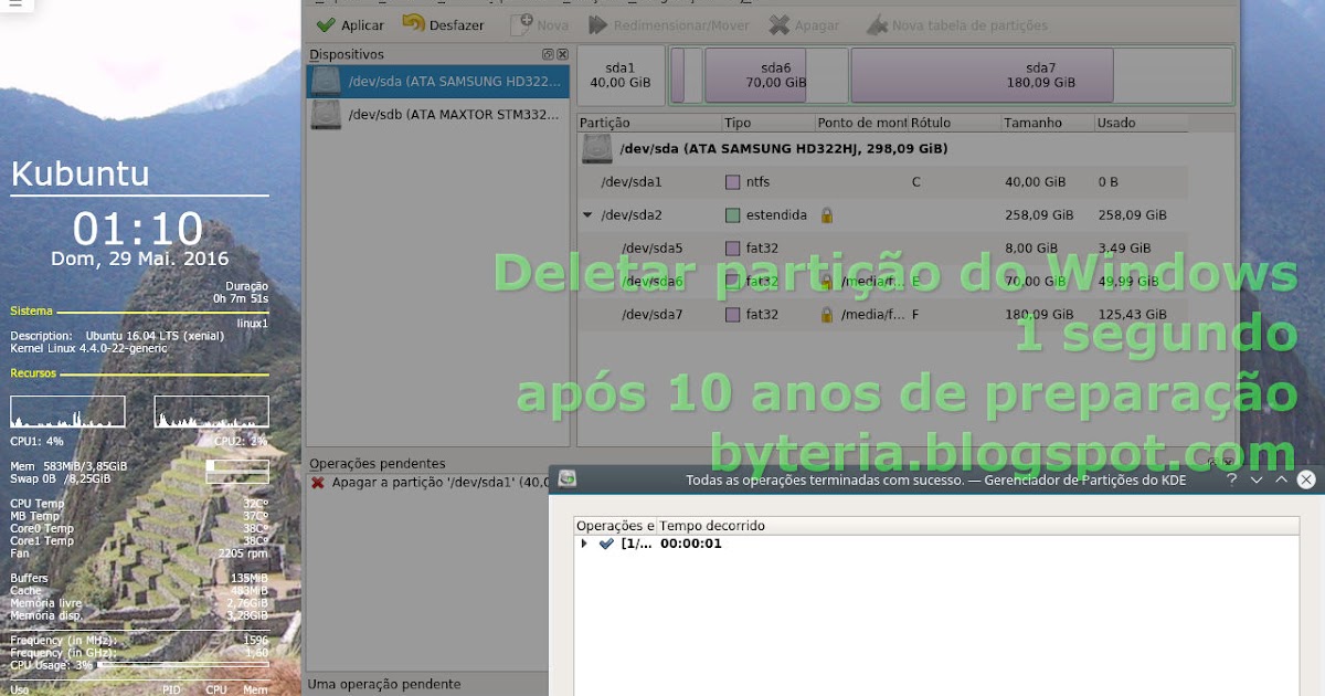 Byteria: Particionamento de disco para vários Linux