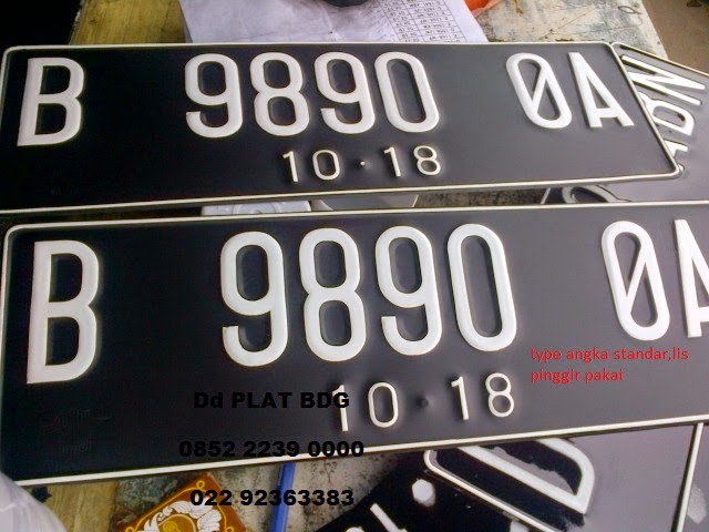 Dd PLAT BANDUNG: BIKIN PLAT MOBIL STANDARD, Rp 150,000