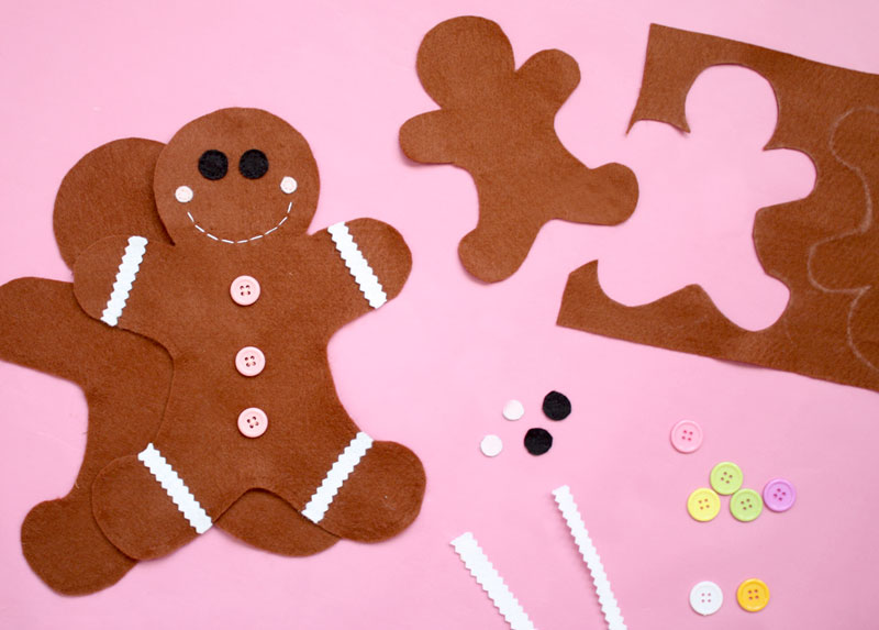 DIY Felt Gingerbread - Little White Socks
