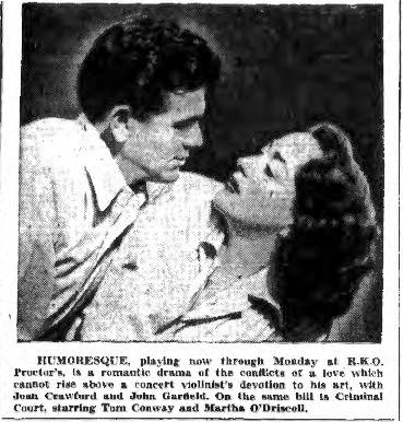 Asta's Doghouse: Humoresque (1946) Joan Crawford, John Garfield