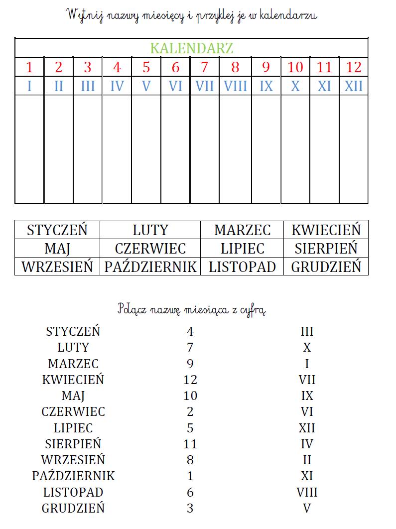 BLOG EDUKACYJNY DLA DZIECI: PORY ROKU, MIESIĄCE (NAUKA MIESIĘCY DLA DZIECI)