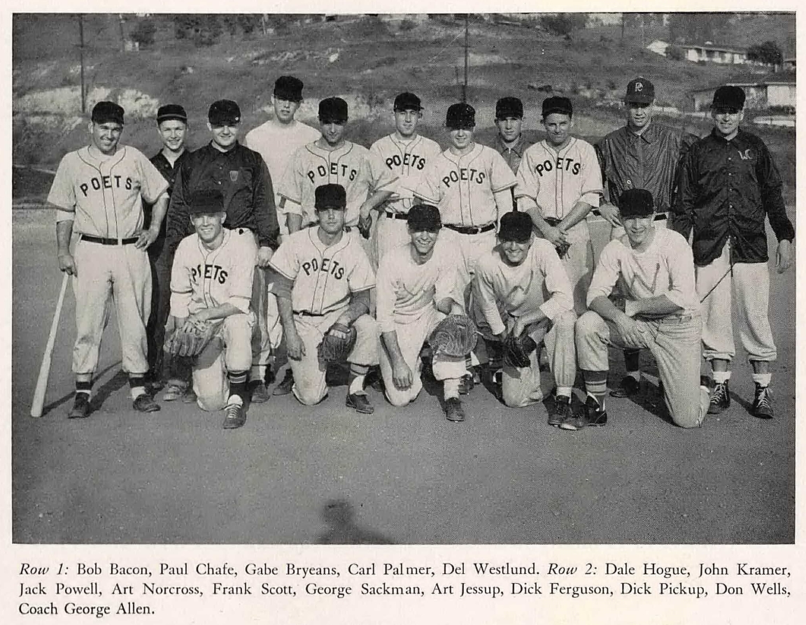 Baseball Nuggets: Whittier College Poets team photos