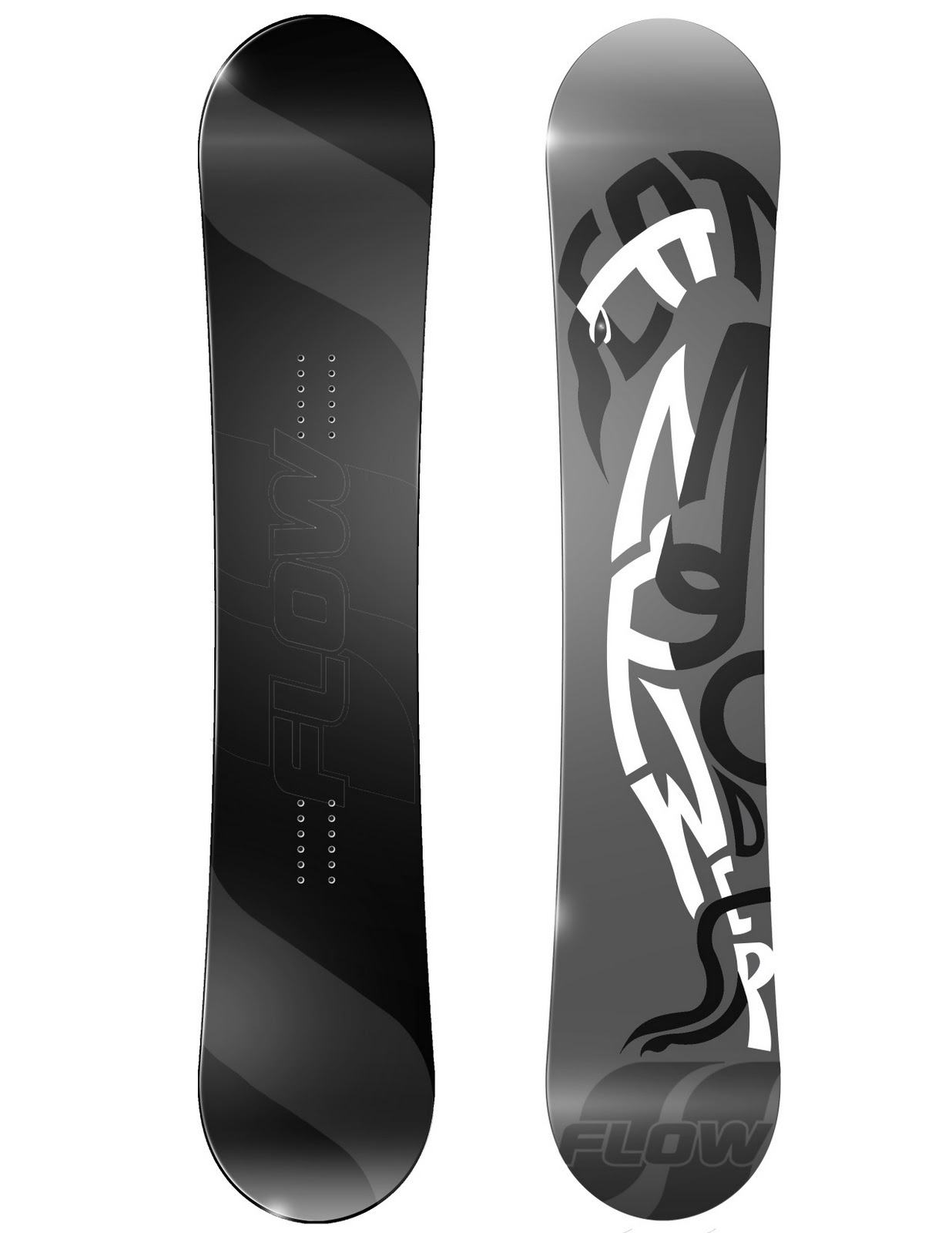 Splendiferous: Snowboard Ad for FLOW and deck design