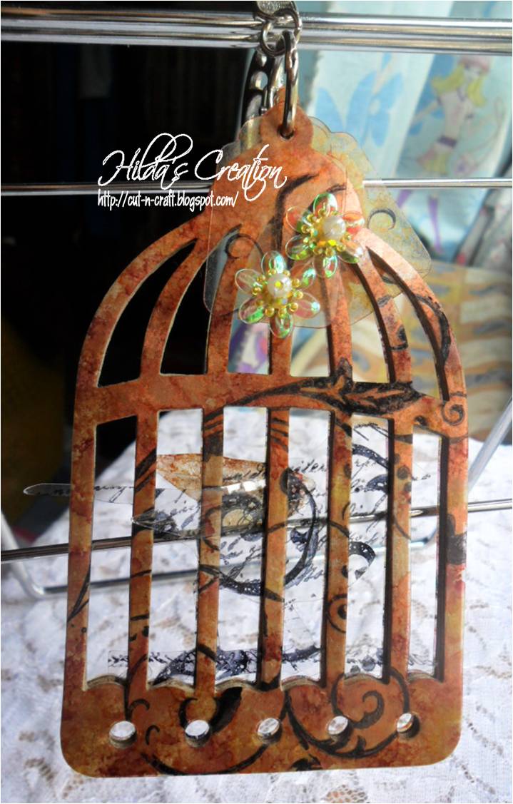 cut-n-craft: bird cage keyring