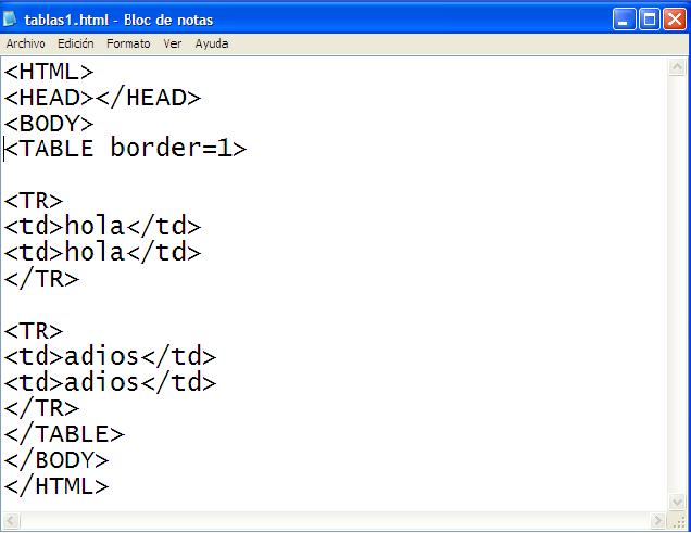 Tecno Infante Don Juan Manuel: HTML 9. TABLAS