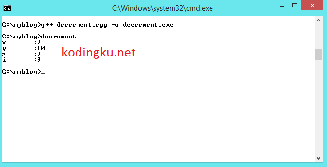 operator increment dan decrement pada c++ - Tutorial Pemrograman ...