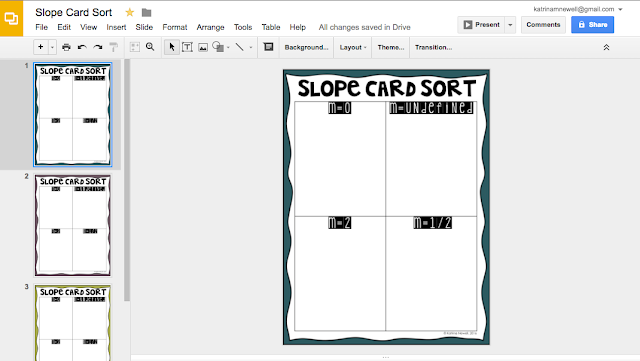 Google/INB Activity for Calculating Slope from 2 Points | Mrs. Newell's ...