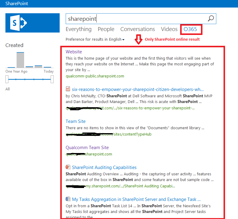 Sharepoint Connoisseur Display Hybrid Search Results And Sharepoint Online Search Only In