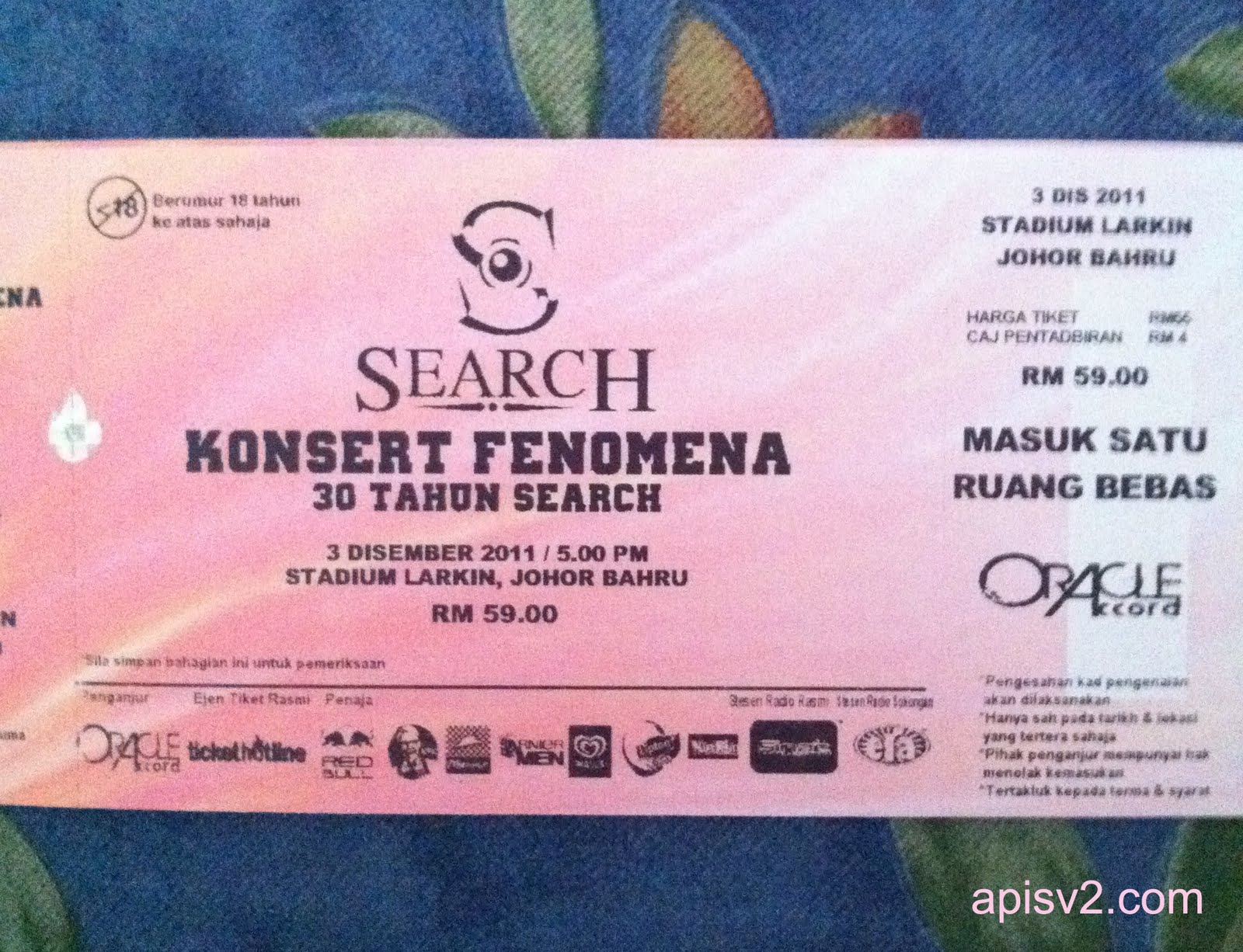 Dapat Tiket Konsert Fenomena SEARCH Percuma | Blog Apis