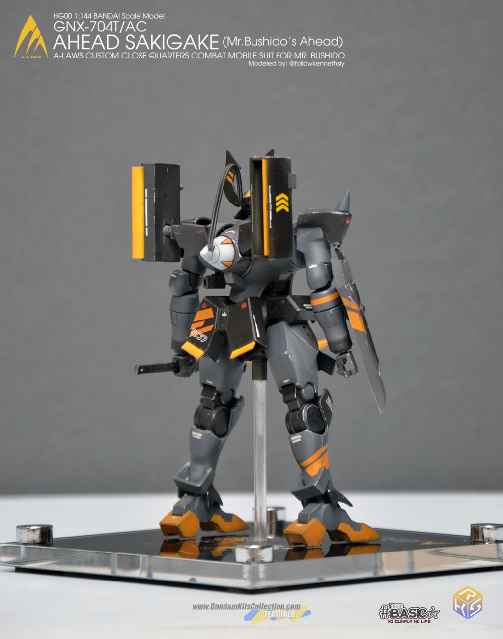 Custom Build: HG 1/144 GNX-704T/AC Mr. Bushido's Ahead Ver. RKS