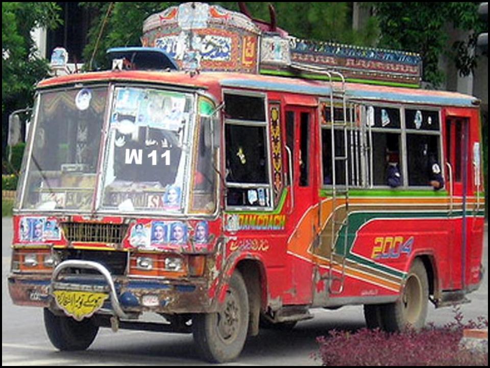 Spreebird-Trend and Culture: W-11 The famous Mini bus of Karachi