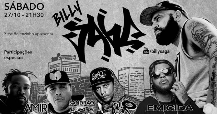 Billy Saga apresenta sua música de resistência no Sesc Belenzinho