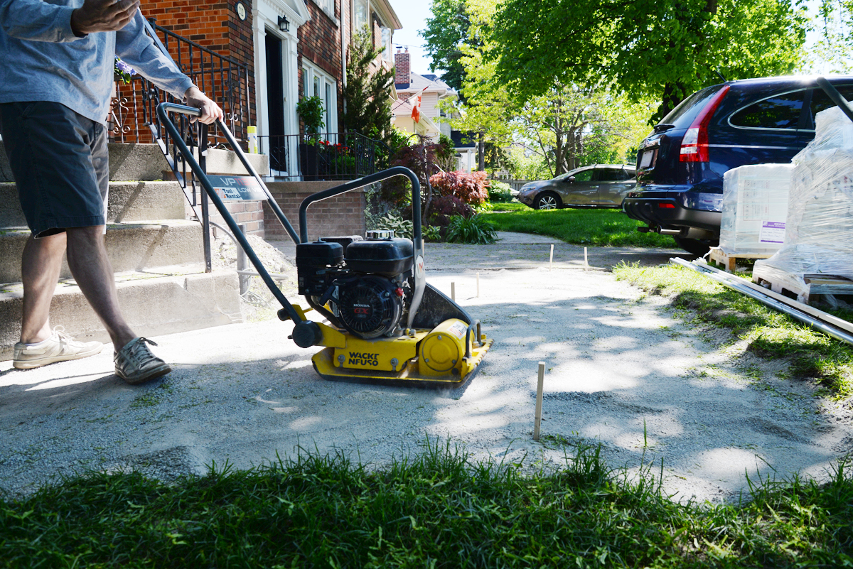 Project Walkway: How To Build A Walkway With Pavers - Rambling Renovators