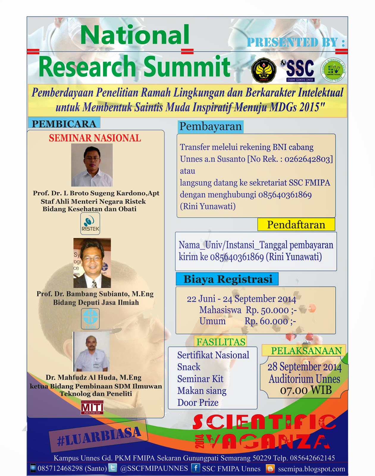 NRS (NATIONAL RESEARCH SUMMIT) ~ SSC FMIPA