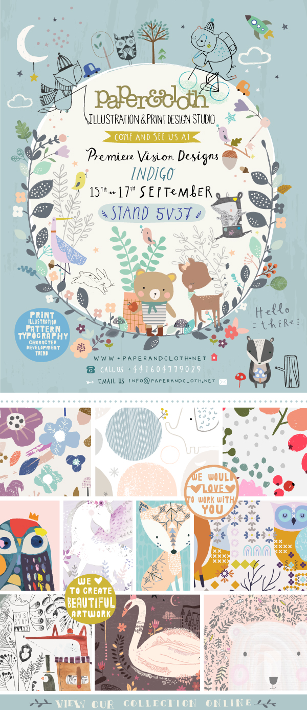 paperandcloth: Paper & Cloth at Premiere Vision Designs, Indigo