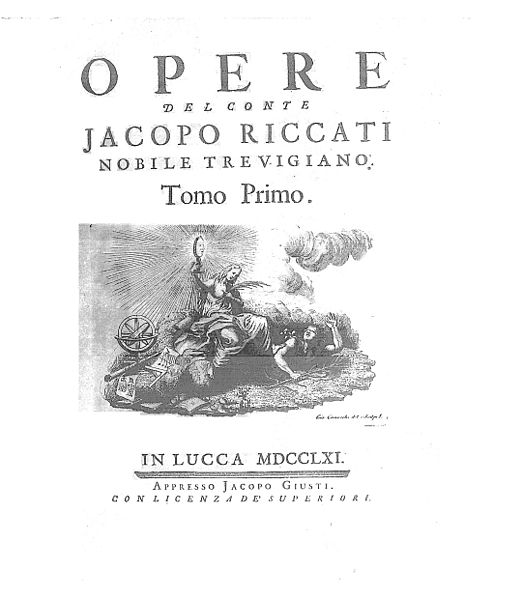 Jacopo Riccati – mathematician | Italy On This Day