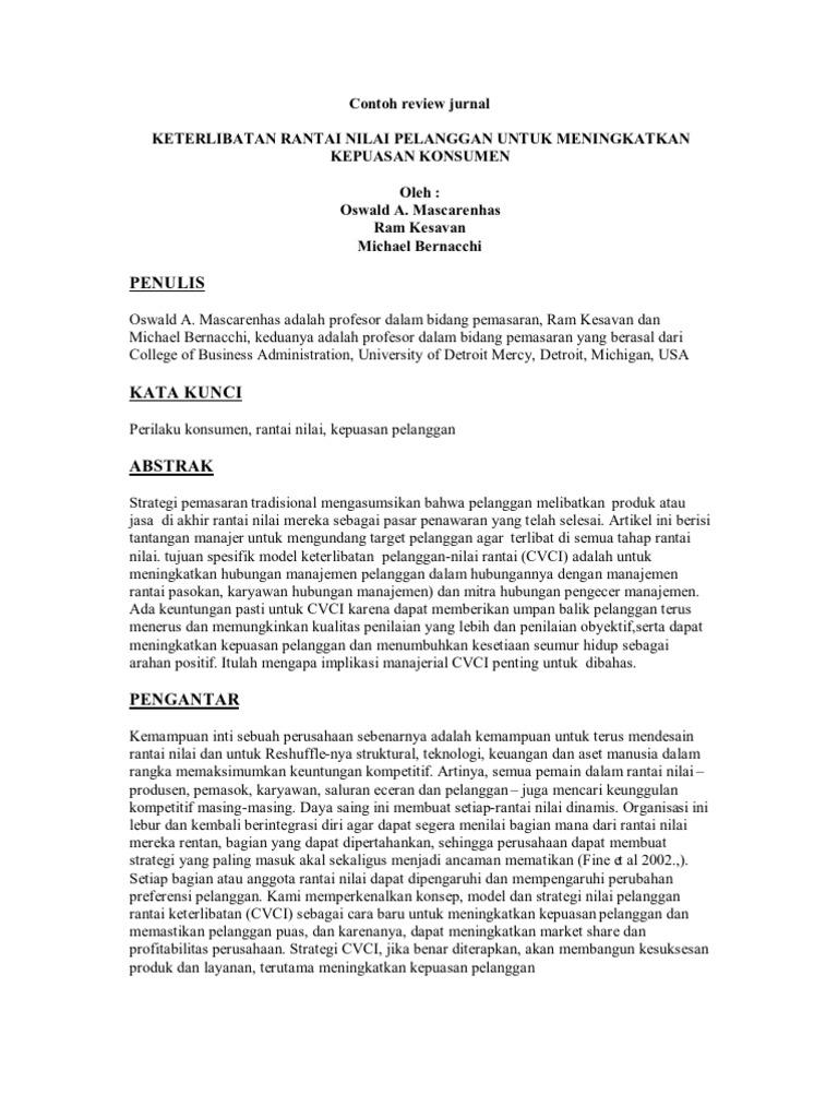 contoh critical review jurnal - wood scribd indo