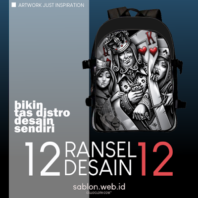 Custom Ransel Backpack Tas Distro 12 Desain | Sablon Kaos Online