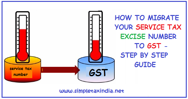 HOW TO MIGRATE YOUR SERVICE TAX=EXCISE NUMBER TO GST -STEP BY STEP ...