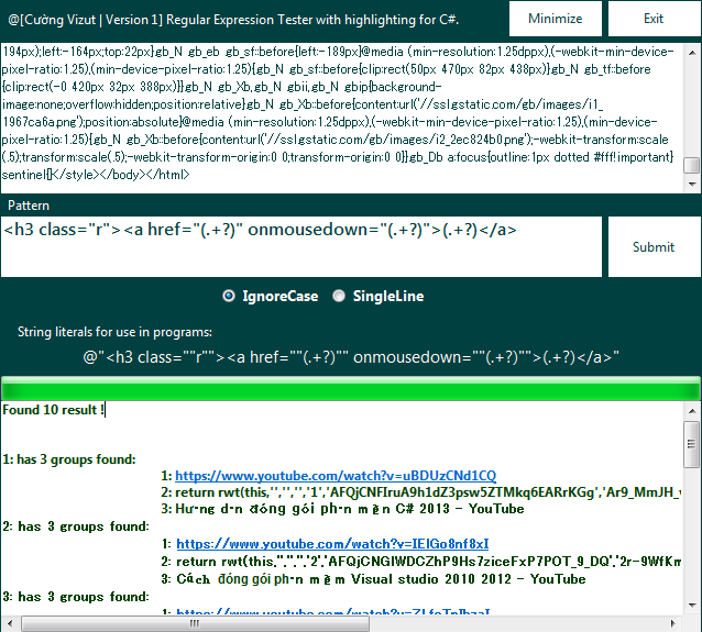 Kiểm thử chuỗi Regular Expression C# - Lập Trình Giải Thuật
