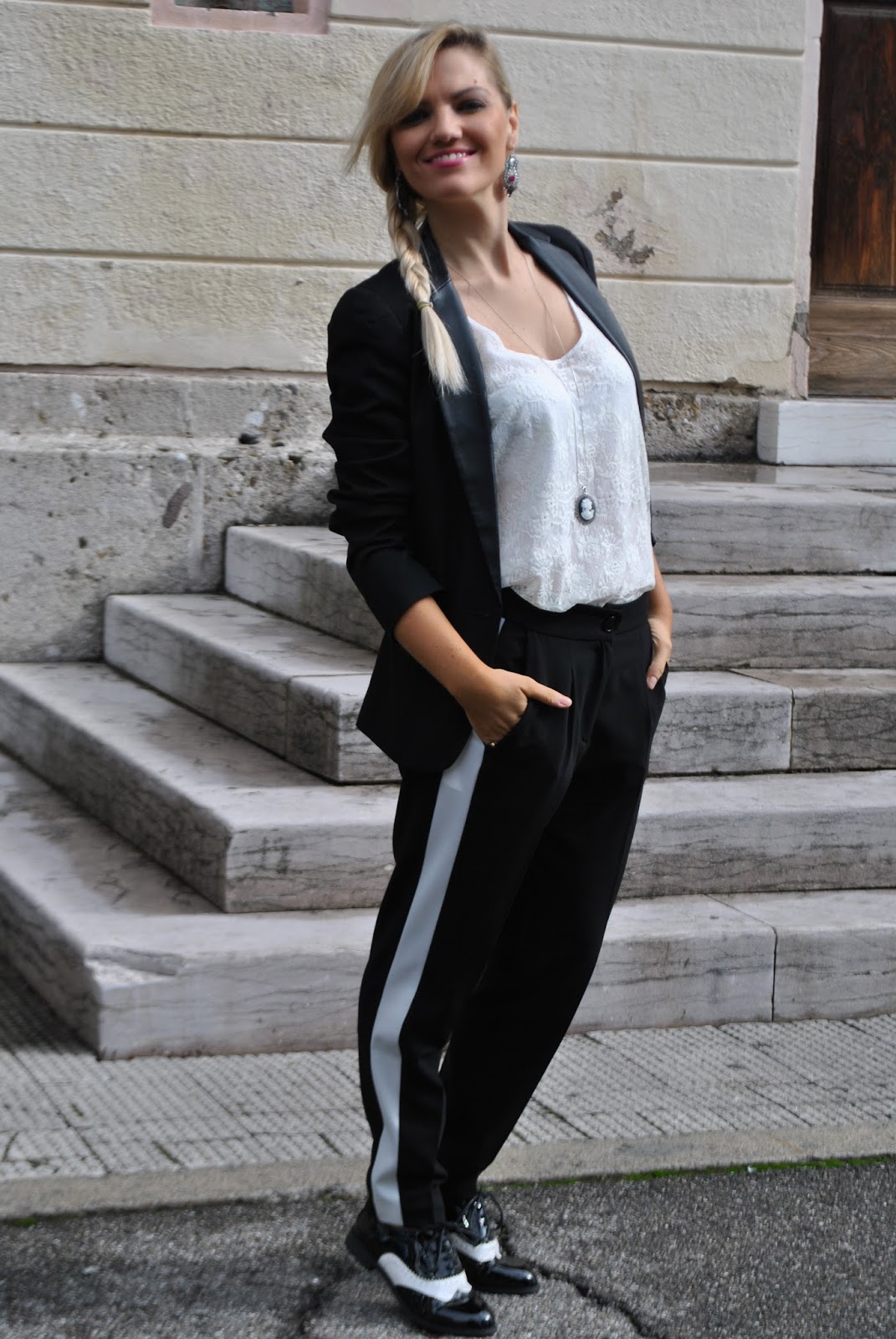 Color-Block By FelyM.: OUTFIT: MANNISH STYLE - UN TOTAL LOOK BIANCO E ...