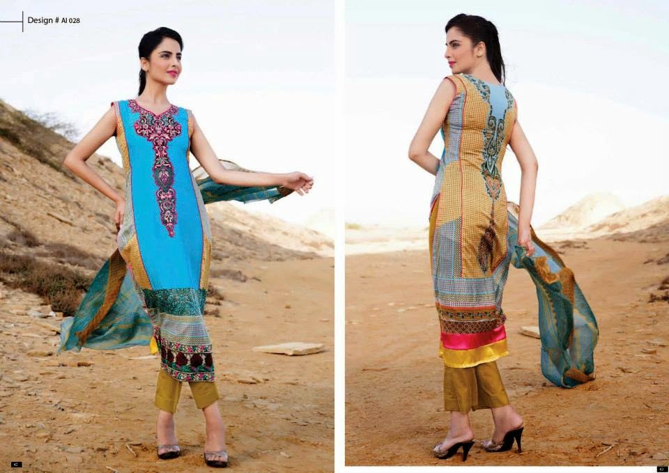 Amna Ismail Lawn Dresses 2014 Vol-2 | Amna Ismail Semi-Stitched Lawn ...