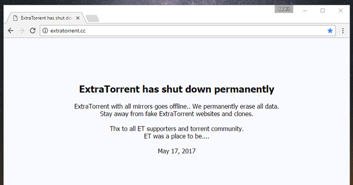 ExtraTorrent, Popular Torrent Site, Permanently Shuts Down!