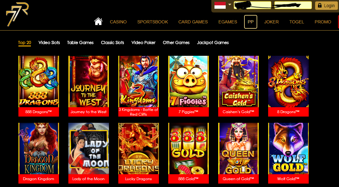 Permainan PP Slot di 77royal