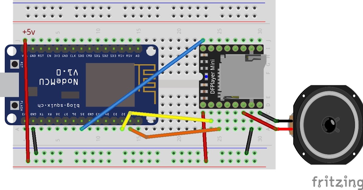 Arduiner Nodemcu Esp8266 Dfplayer Mp3 Music From Sd Card