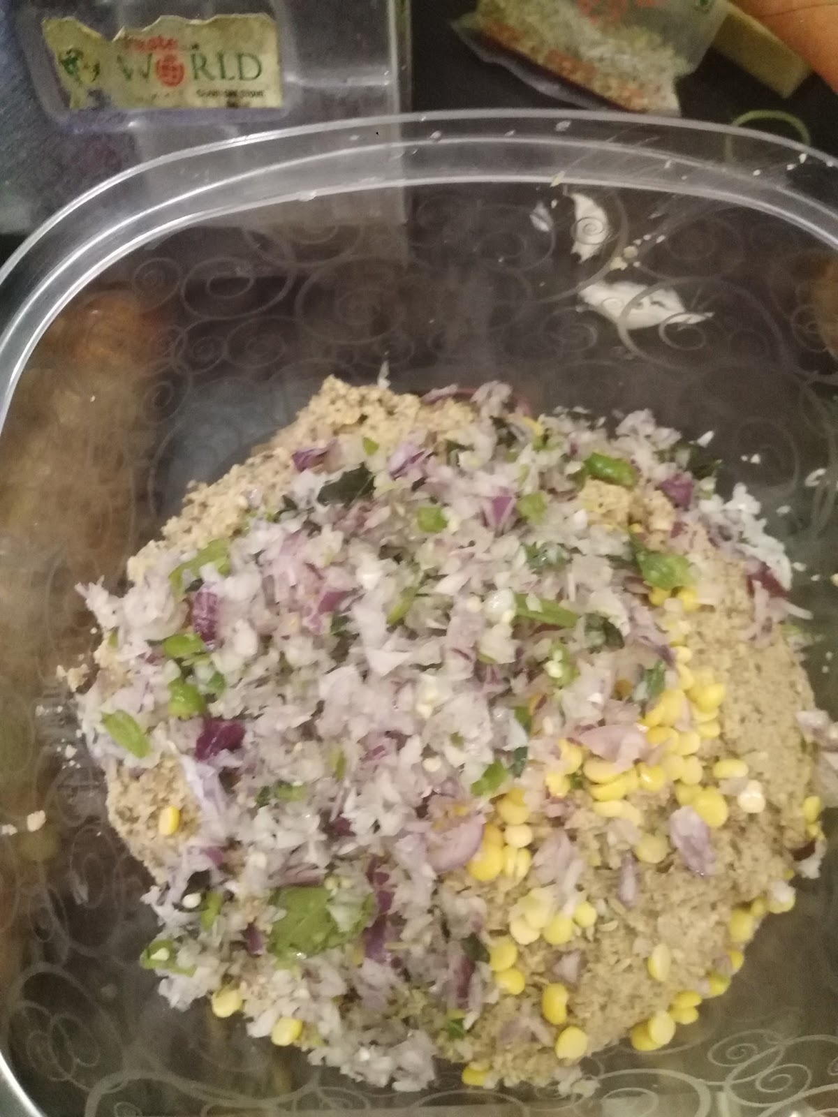 Check for the salt after mixing.Take a spoon and pick the vada batter ...