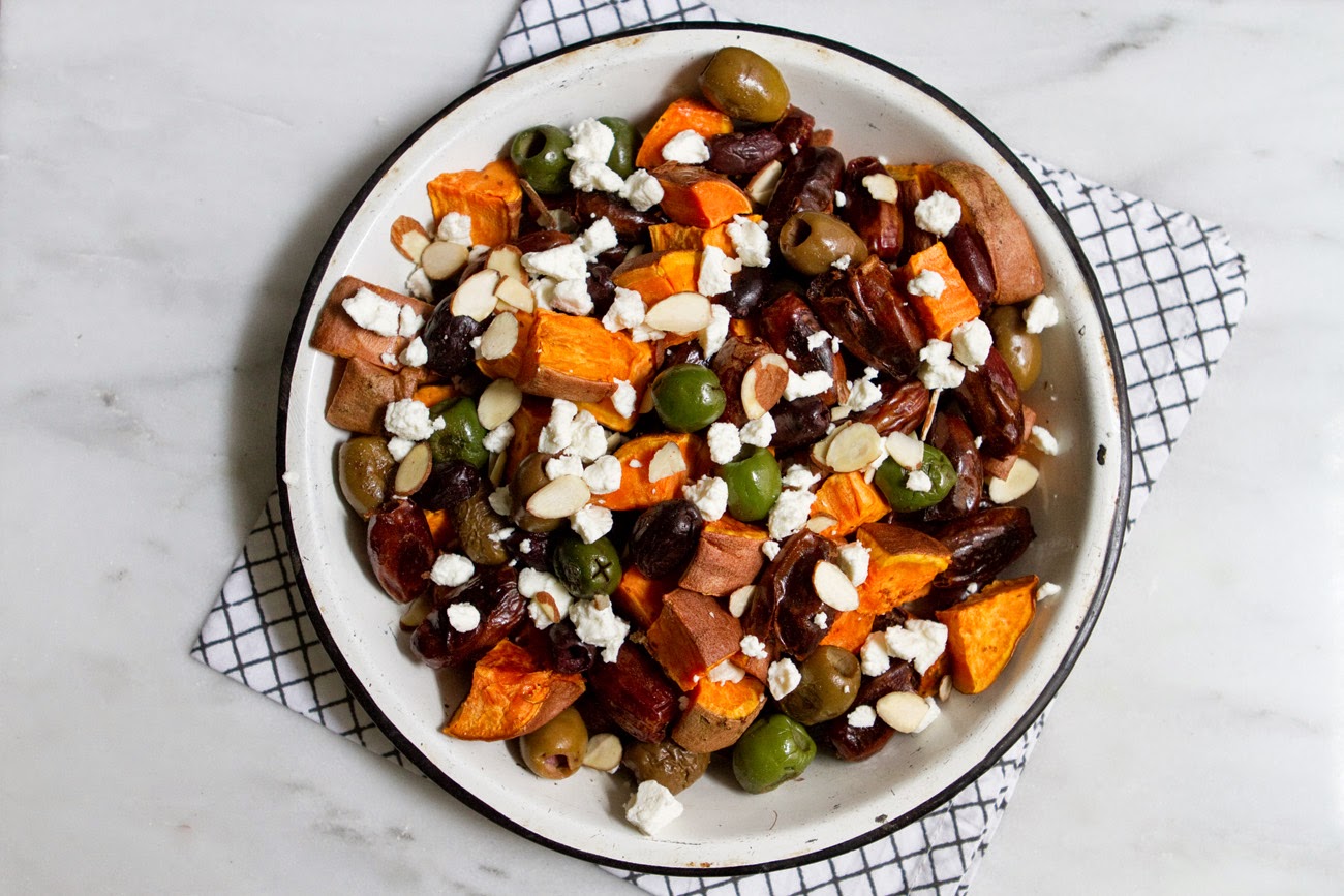 Little Market Kitchen: Roasted Sweet Potato, Date, and Olive Salad