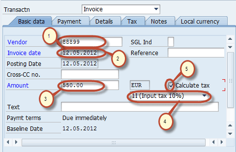 SAP FICO Central: How to post a Purchase Invoice