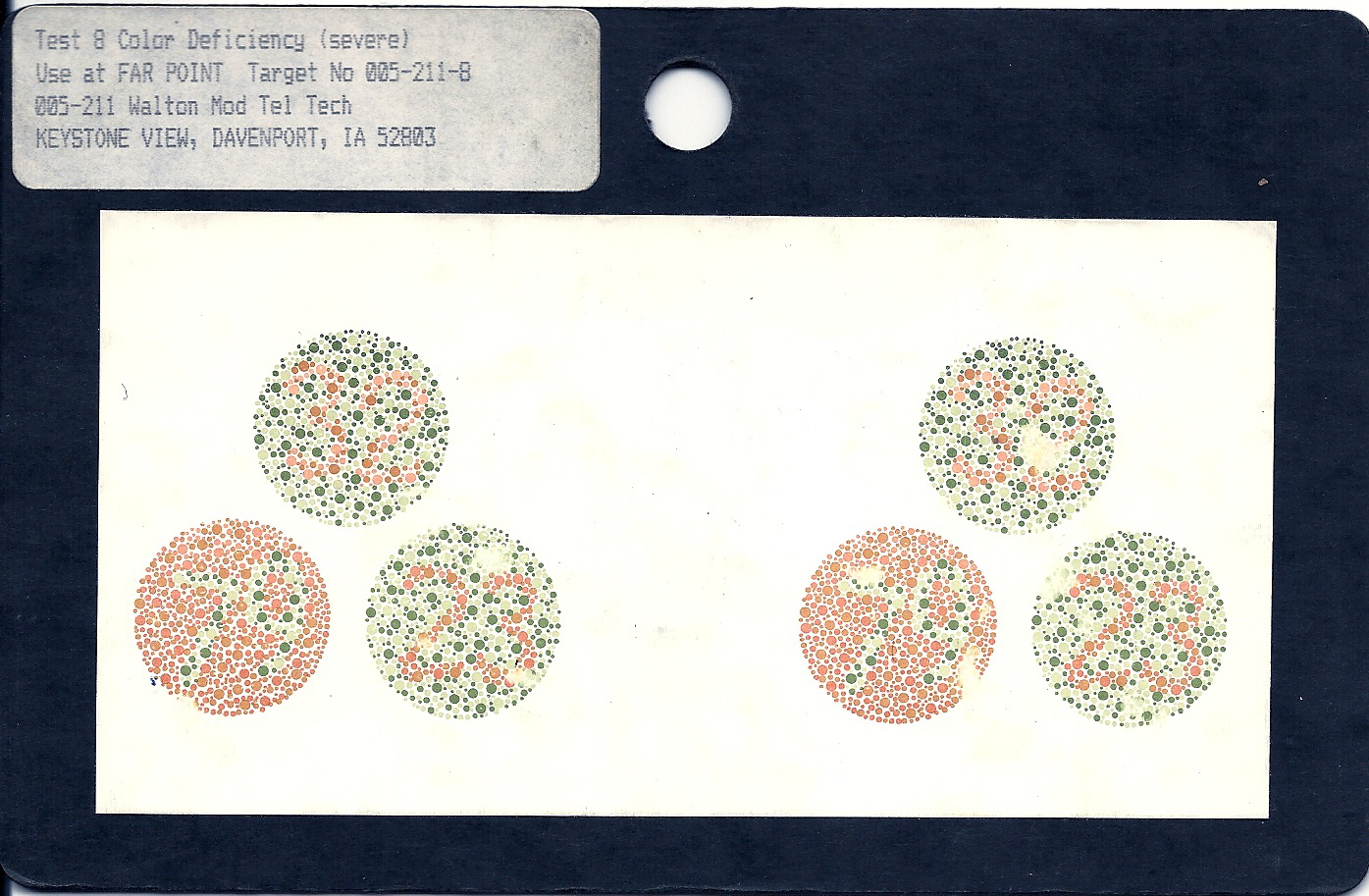 .: Ishihara colour test