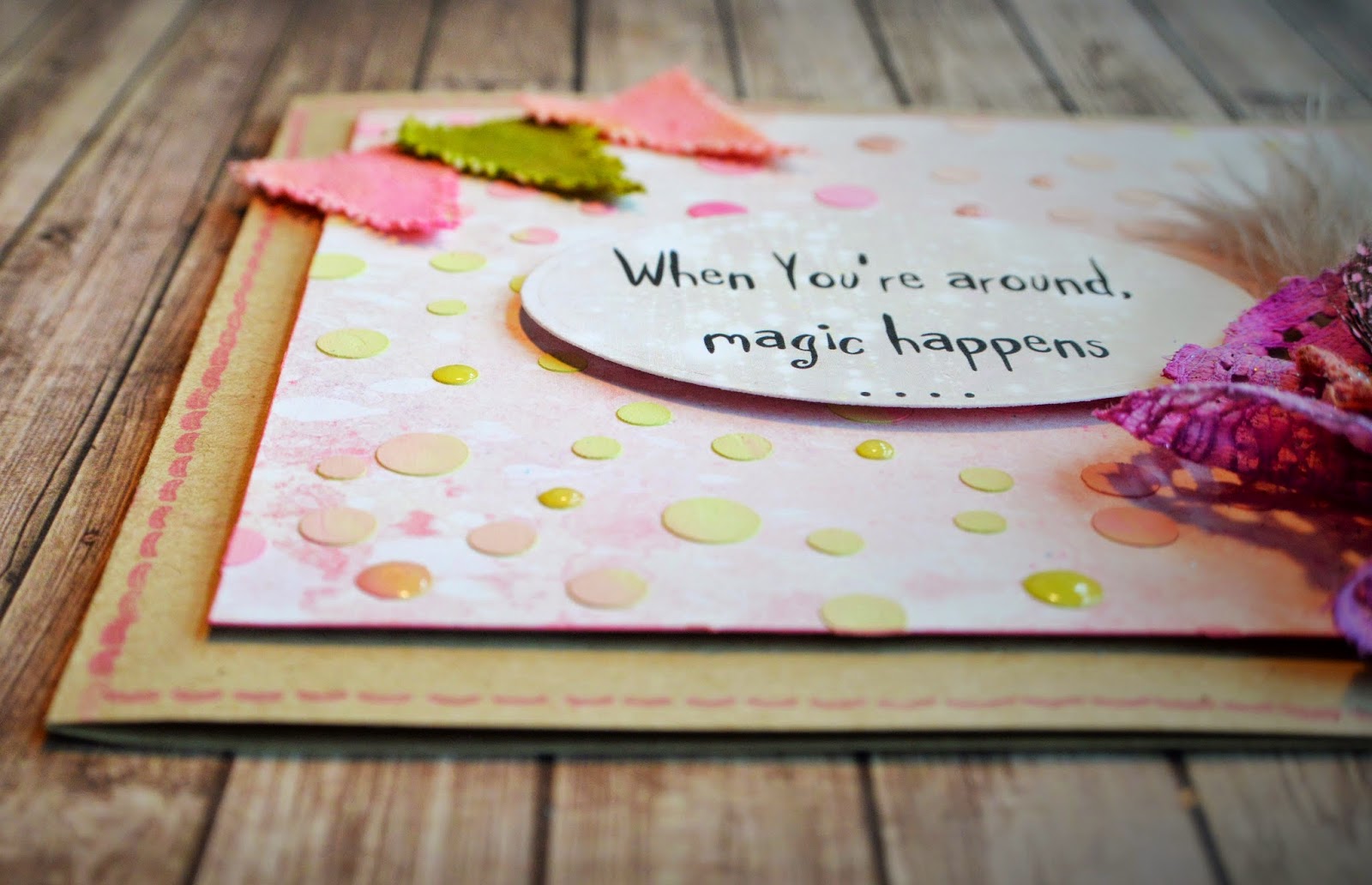 Linnie Blooms Design Team Blog: "Magic happens" LB Card