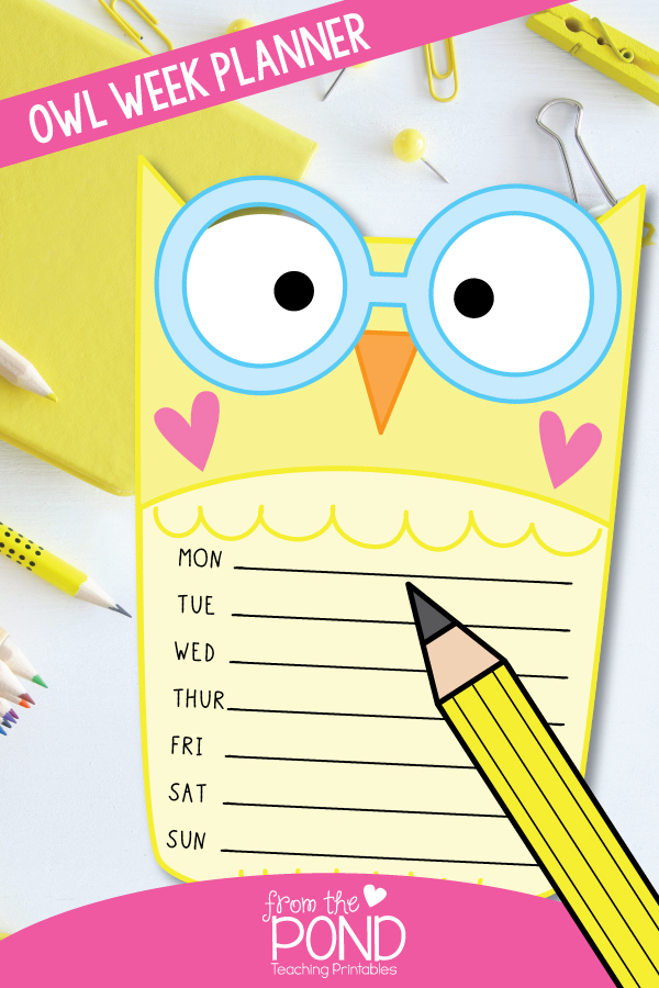 Owl Week Planner | From the Pond