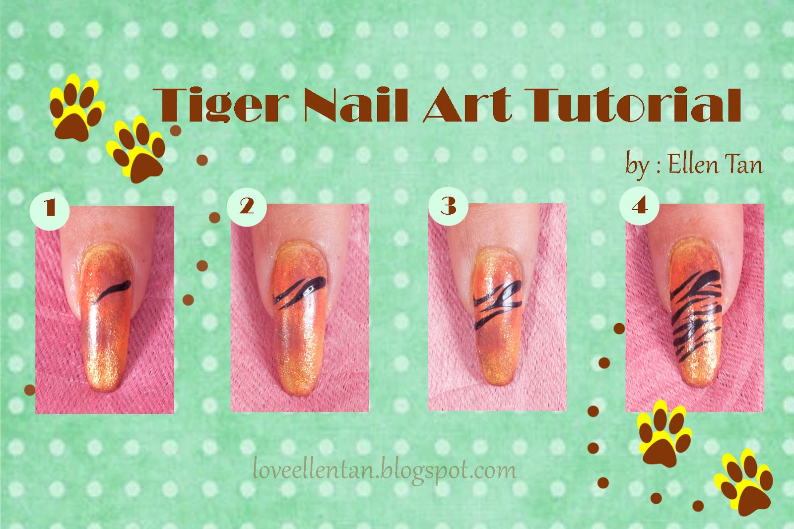 Tiger Nail Art Tutorial