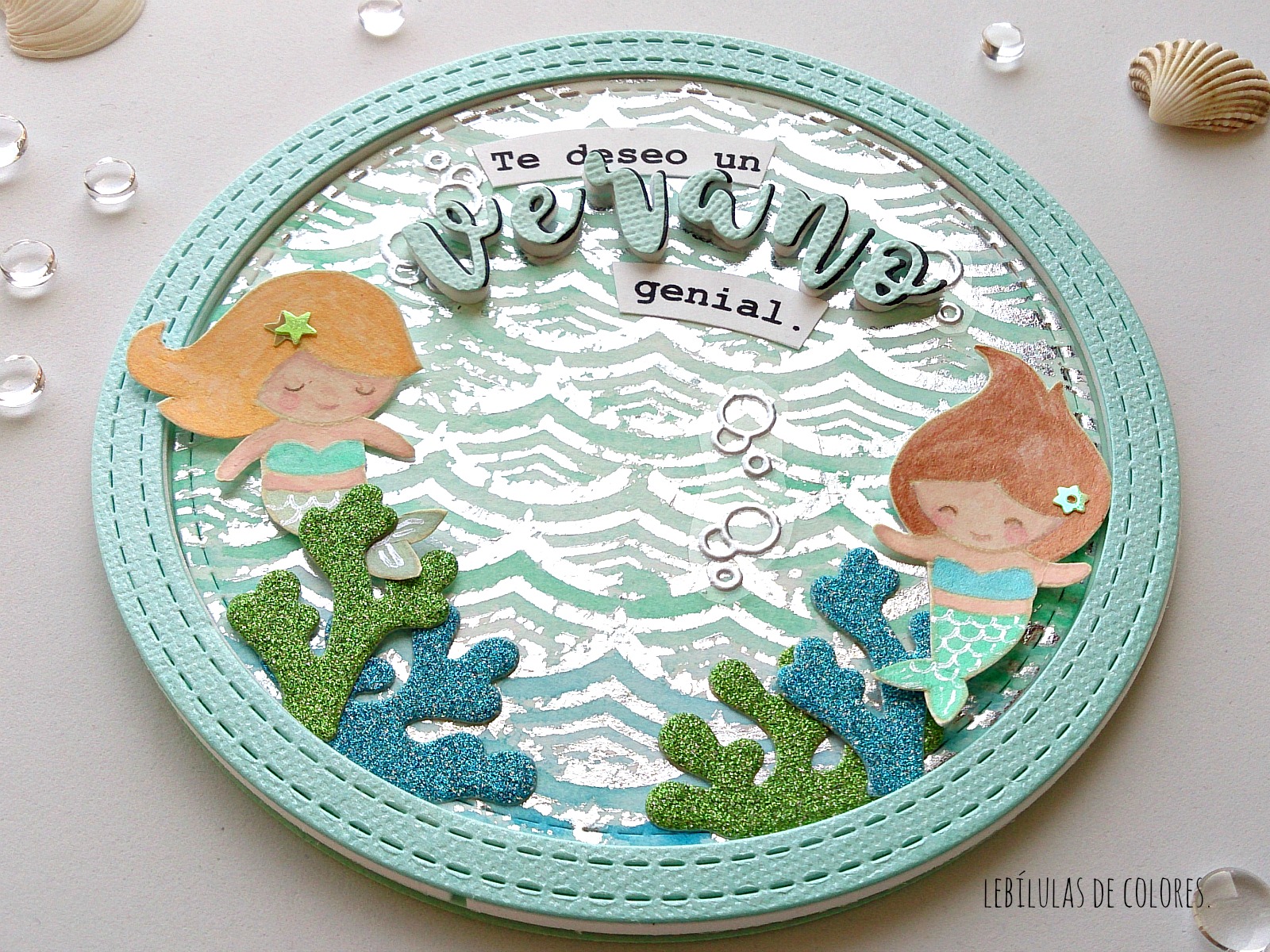 Super brilli:Foil+glitter+acuarelas perladas