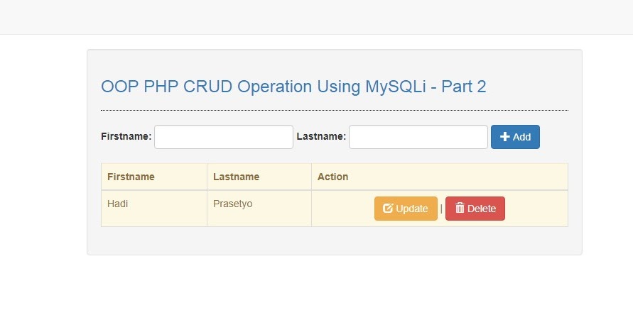 Membuat CRUD dengan OOP