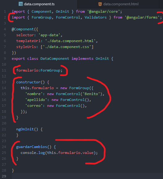 ELECTROBÓVEDA: Angular: 36. Formularios. Validación por data. Creando el formulario