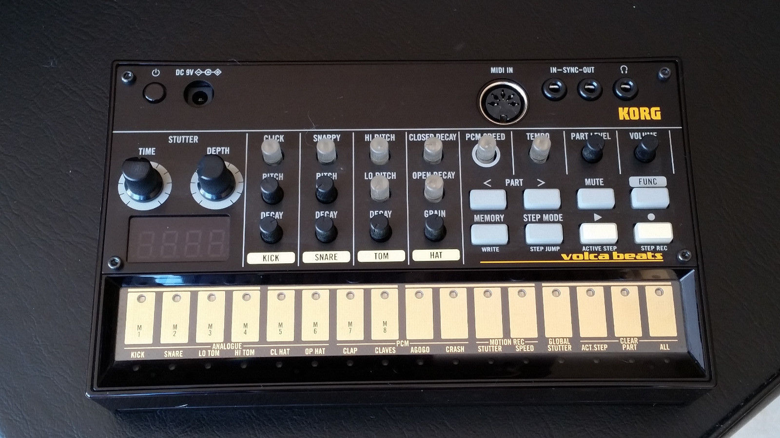 MATRIXSYNTH: KORG Volca Beats LNIB with MIDI-out modification SN 002888