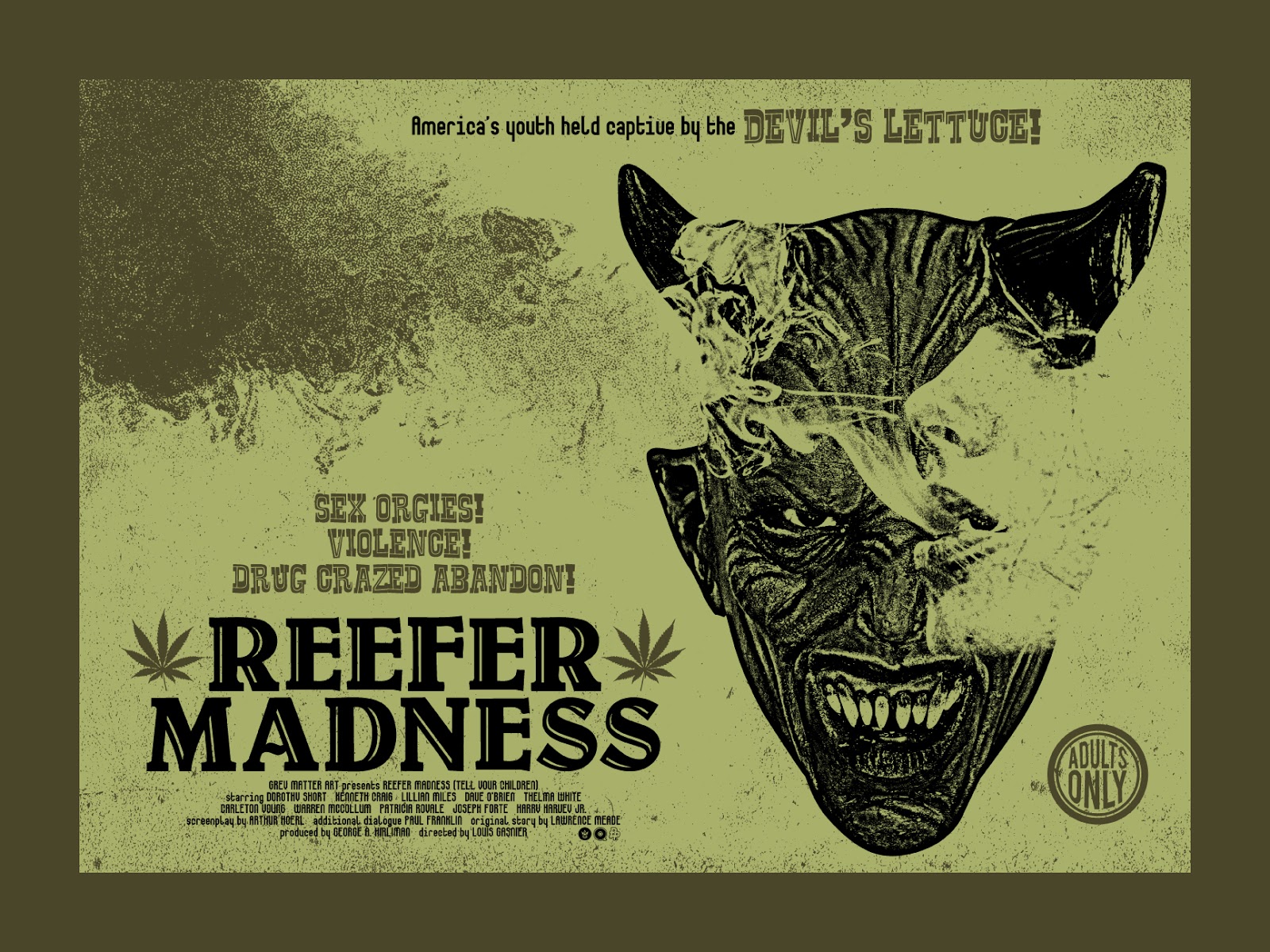 INSIDE THE ROCK POSTER FRAME BLOG: Chris Garofalo Reefer Madness ...