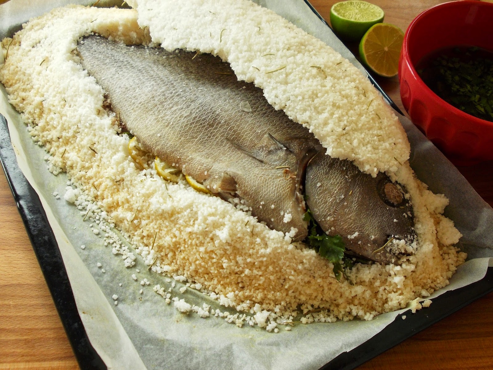 O Meu Tempero: Pargo mulato ao sal com alecrim