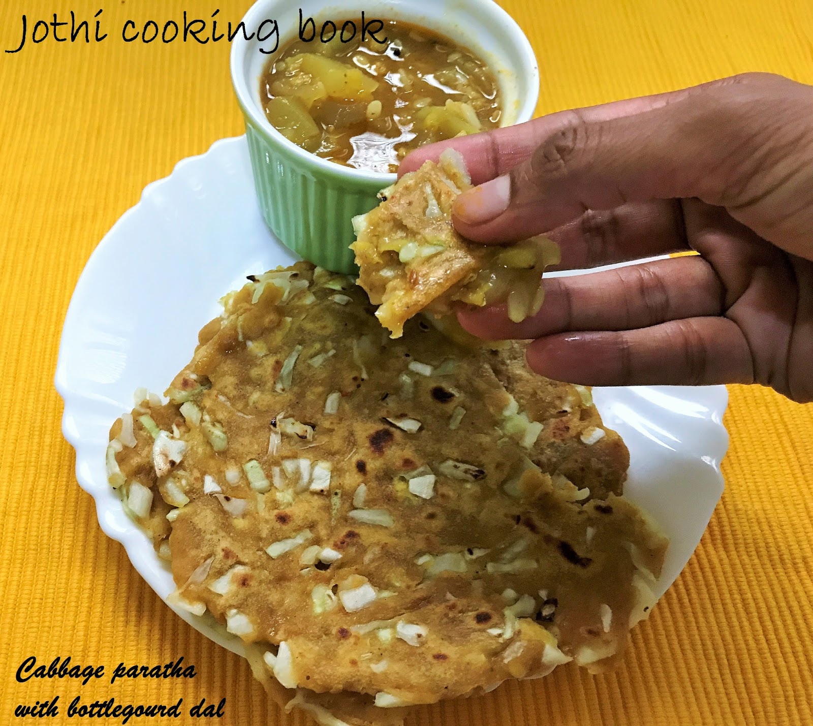 Jothi Cooking Book: Cabbage Paratha