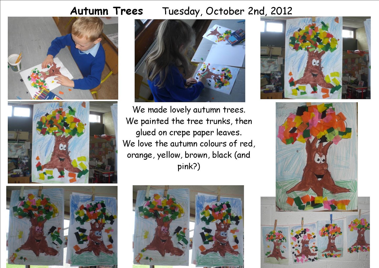 Ms. McLoughlin's class, 2nd Class, Room 9: Autumn trees