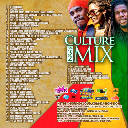 DJ RONDON - CULTURE MIX VOL 32 | REGGAETAPESHOP